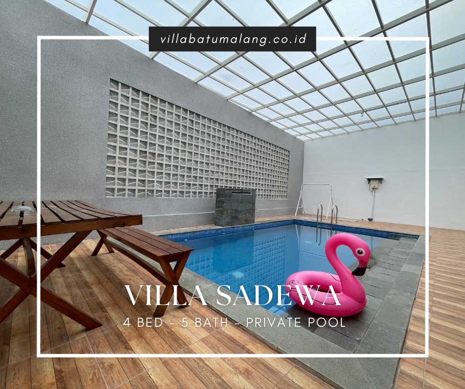 Villa Kapasitas 20 Orang di Batu Malang, Villa Sadewa - Villa Batu Malang